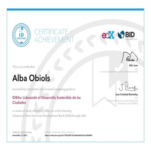 BID EDX Certificate | PPT