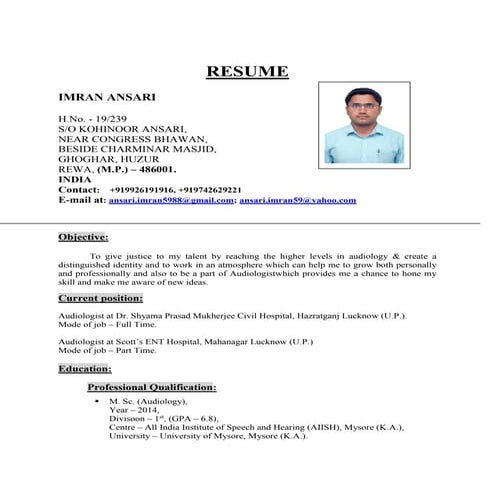 RESUME Imran Ansari | PDF