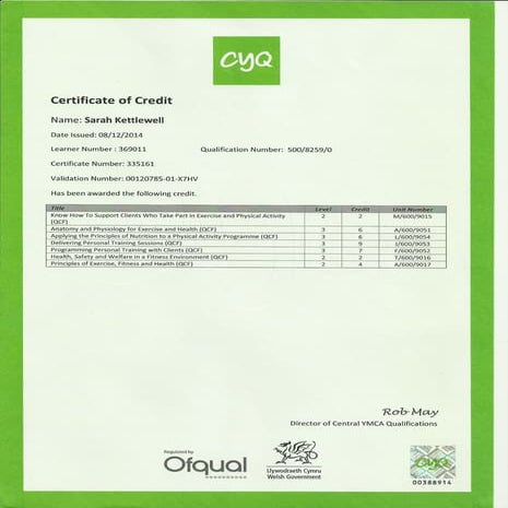 CERTIFICATE OF CREDIT LEVEL 3 | PDF