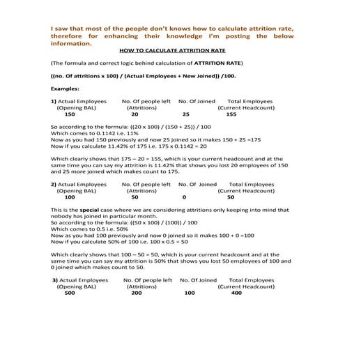 How to Calculate Attrition Rate in Excel | PPTX