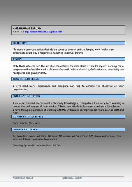 Resume Darshan | DOC