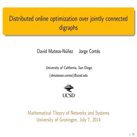 slides_online_optimization_david_mateos | PPT