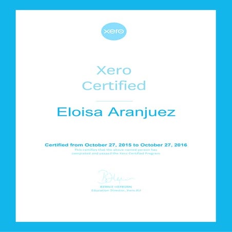 Xero Certificate | PDF