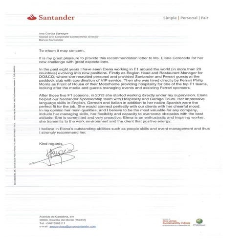 Recommendation Letter Elena Cereceda | PDF