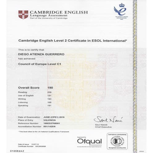 Level C1 Certificate | PDF