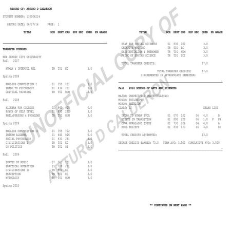 printTranscript | PPT | Free Download