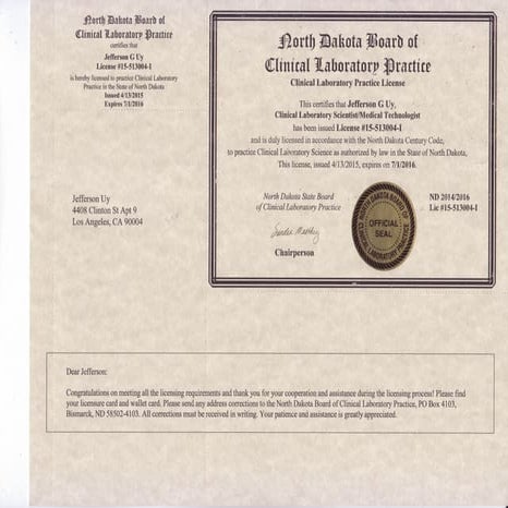 North Dakota License | PDF