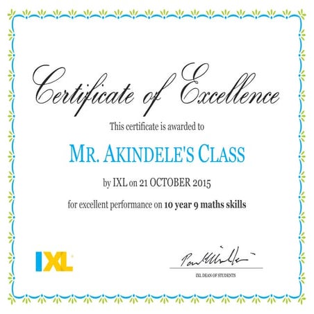 Igcse Certificate Ppt