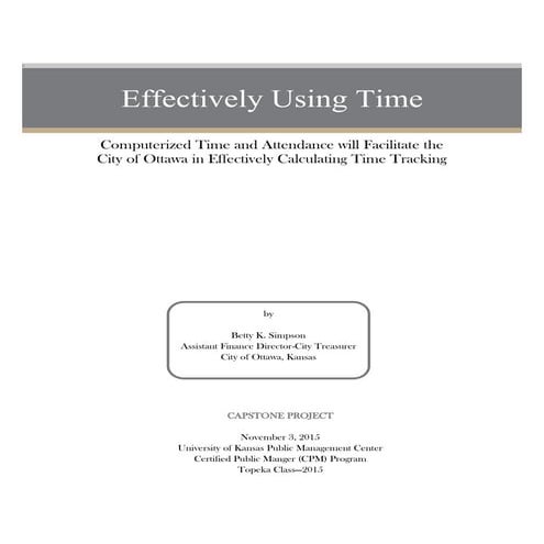 Capstone Using Time Effectively | PDF