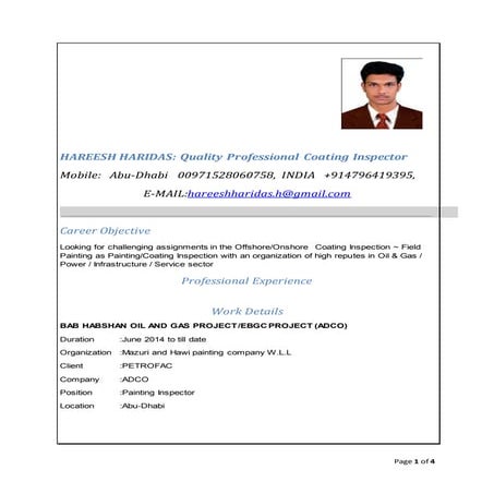 hari cv up dated 2015 | DOCX