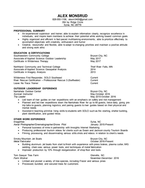 Nick Relic Resume (2) | DOCX | Resume Writing and Advice | Job Search