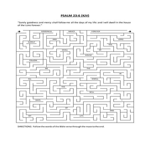 PSALM 23-6 MAZE | DOCX