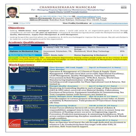 Profile summary - Chandru | DOCX