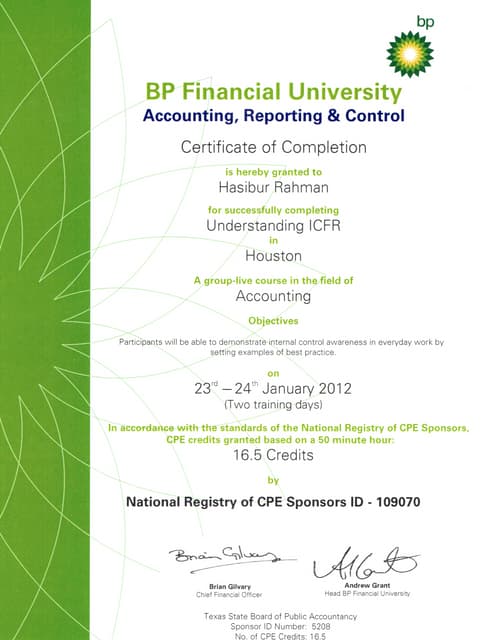 Intercompany Fundamentals - BP Financial University | PDF