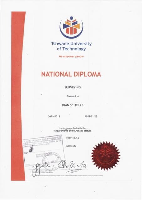 D Scholtz BTech | PDF