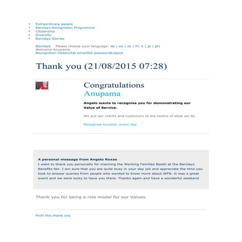 Global Recognition-Angelo Roxas | PDF