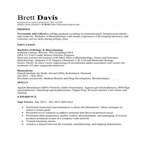 Resume 2015 | PDF