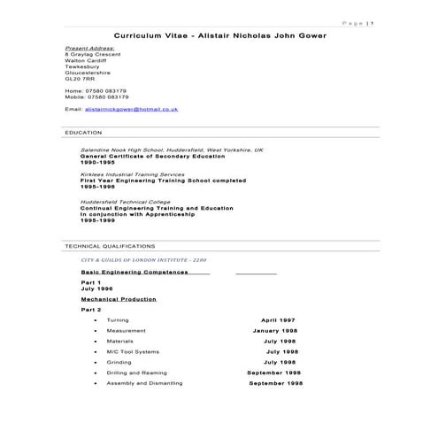 Alistair_Gower_CV 1 | DOC