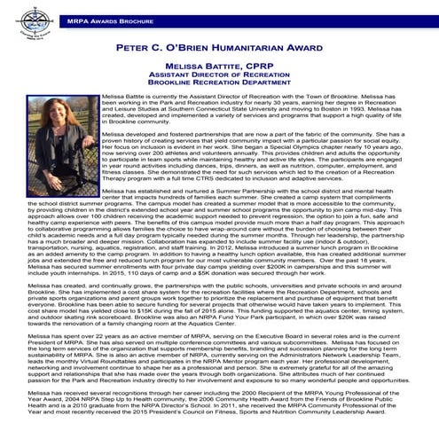 MRPA 2016 Humanitarian Award | PDF