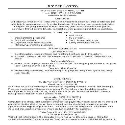 Amber Castro Resume (2) | PDF