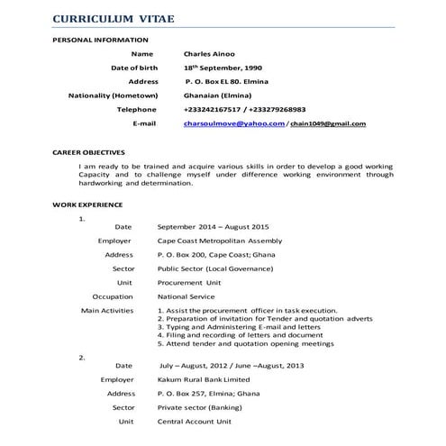 Charles Ainoo - CV | DOCX