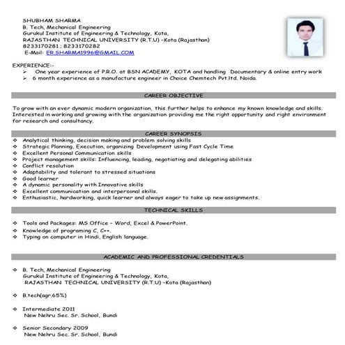 Shubham CV | PDF