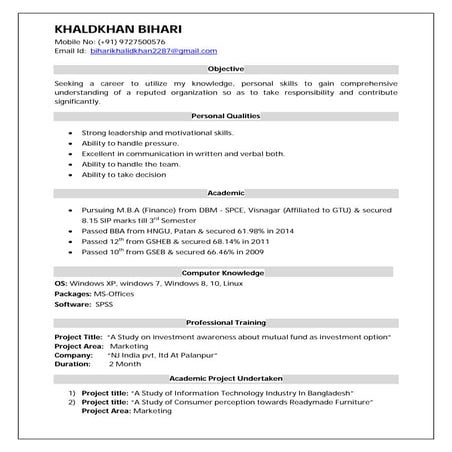 Khalid Resume | PDF