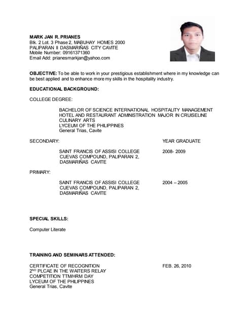 Resume (sample) | DOCX | Education