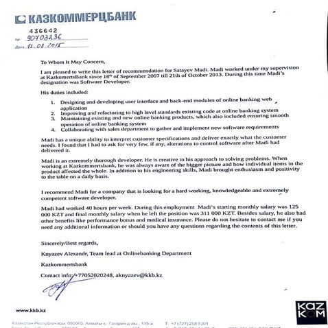 recom letter kazkomPage 1 | PDF