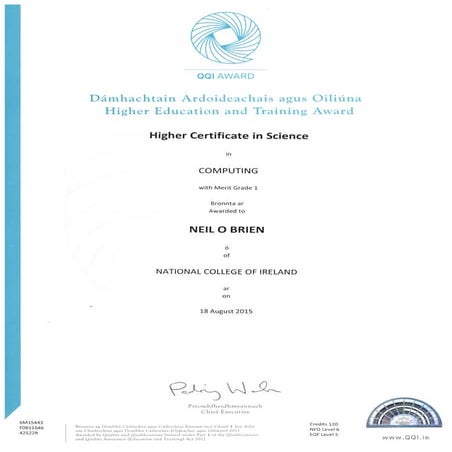 Higher Certificate in Computing | PDF