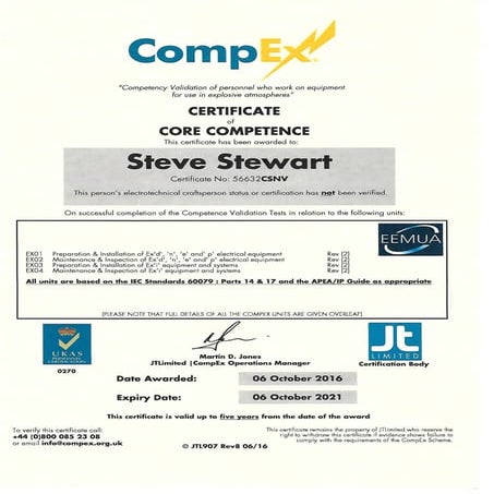 Compex Certificate Pdf