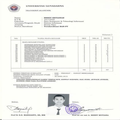 Trasnkip Nilai | PDF