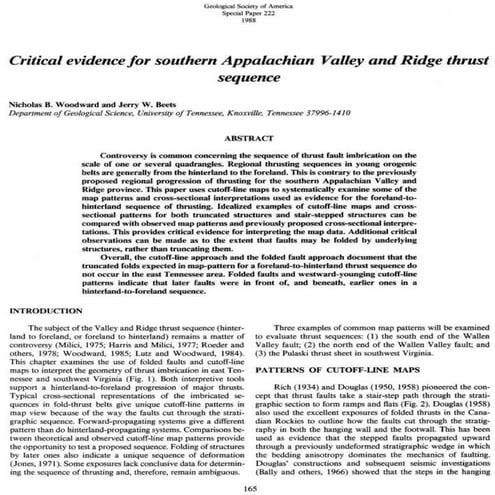 GSA special paper 222 | PDF