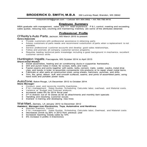 Omp resume | DOC