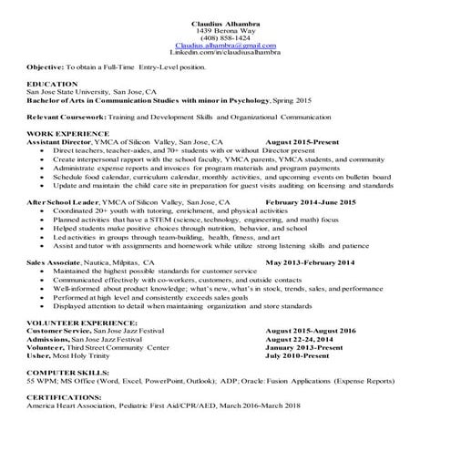 Resume (current) | DOCX