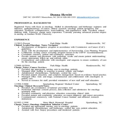 Donna Hewitt Resume 2015 | DOCX
