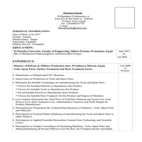 Applicant Resume | PDF