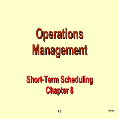 C8 scheduling | PPT
