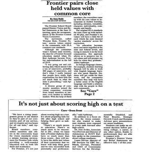 Frontier pairs close held values with common core | PDF