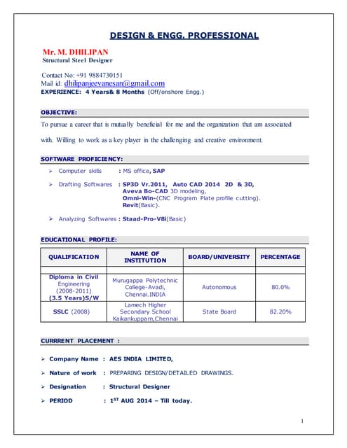 My Resume (Facade Designer) | PDF