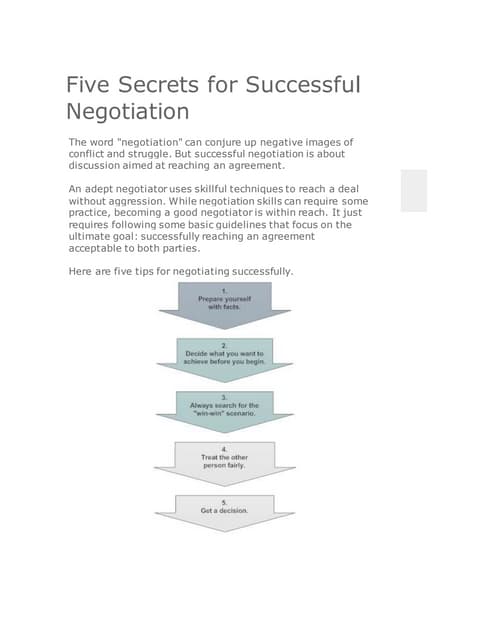 Negotiations Tactics & Techniques | PDF