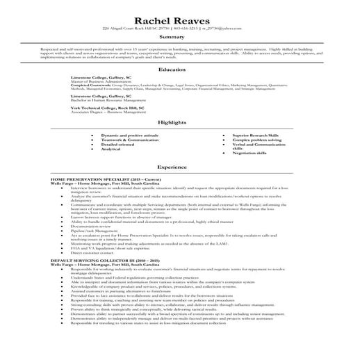 Rachel's Resume (2) | DOC