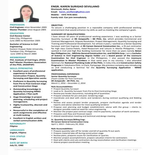 Karen Sevillano CV QS | PDF