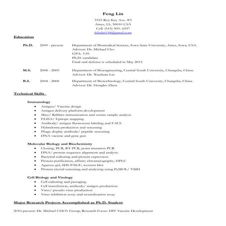feng's resume | PDF