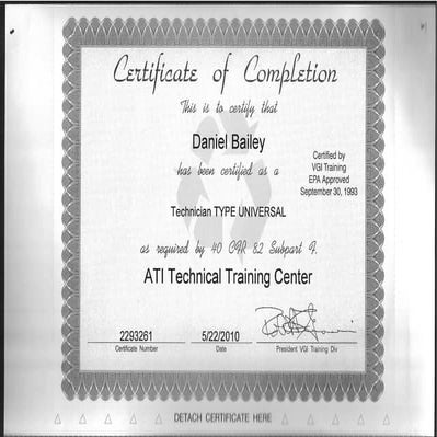 ati certificate | PDF