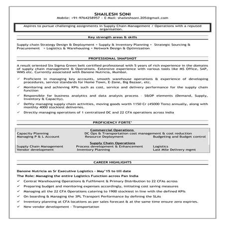 CV Shailesh Soni- SCM | DOC
