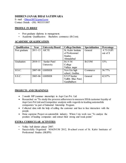 NAVIN CV NEW 2017 | DOC