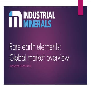 Rare earth elements - Global market overview | PDF
