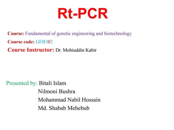 RT PCR | PPT