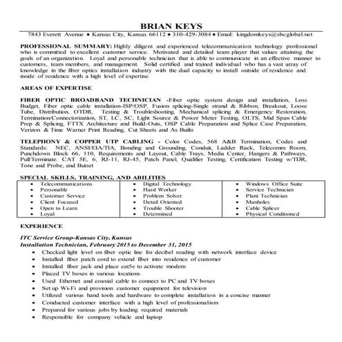 Brian Keys Resume2 | PDF